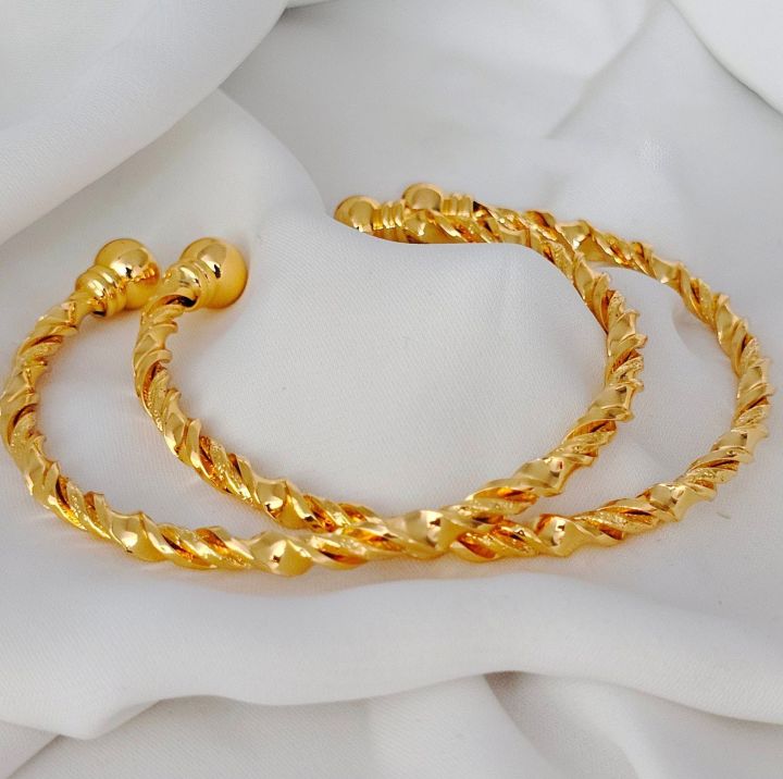 Ethlyn 2pcs/lot Ethiopian Bride Twisted Bracelet For Women Gold Color ...