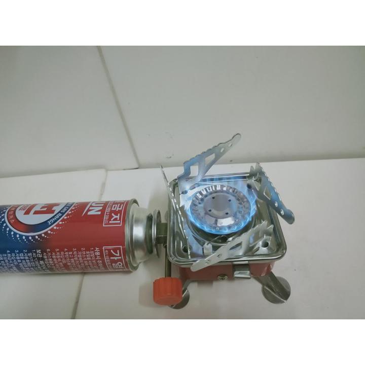 Portable Card Type Campaign Butane Gas Stove Burner with gas botol ...