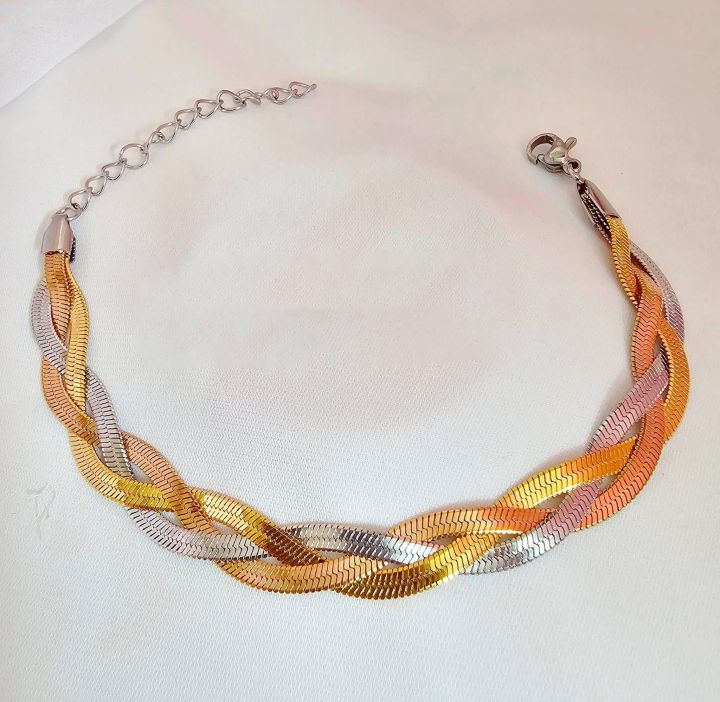 Exclusive Design Gold & Silver Color Combination Luxury Braided ...