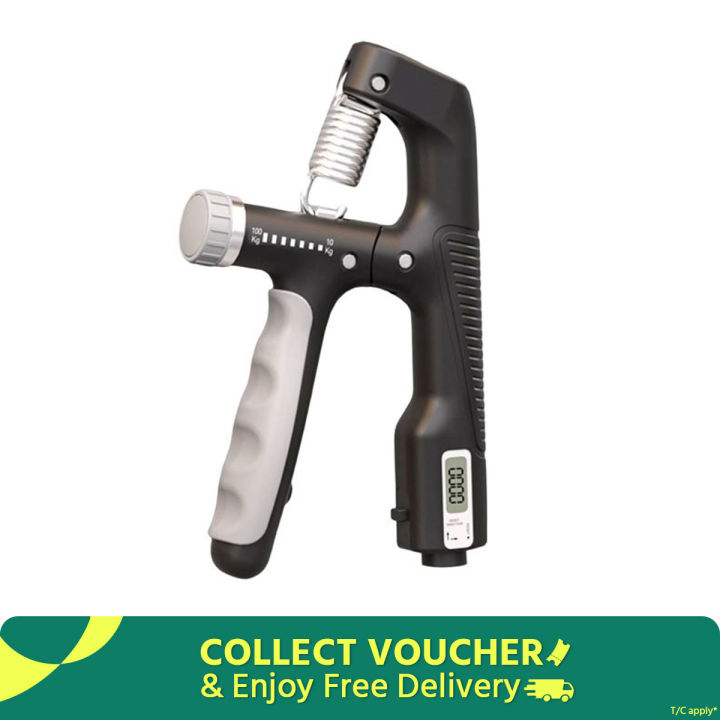 Adjustable Counting Hand Grip - Black & Silver | Daraz.com.bd