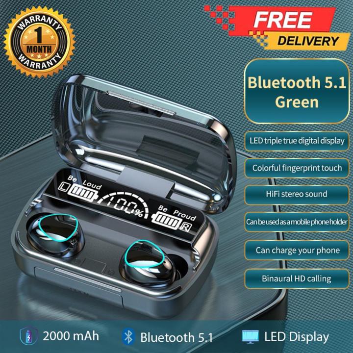 M10 TWS wireless bluetooth headset with breathing light touch control ...