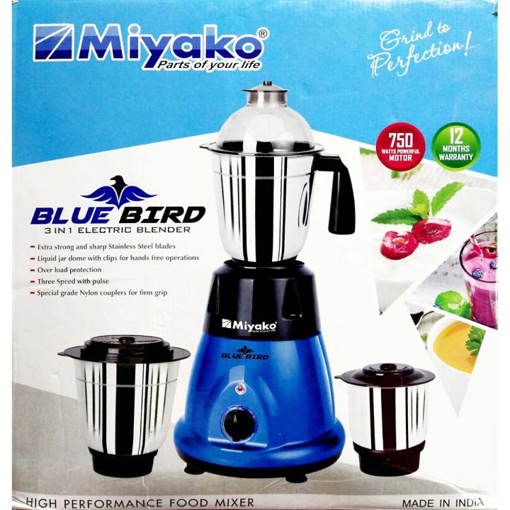 Miyako Blue Bird Multi Purpose Mixer GrinderBlender Machine 750 watt ...