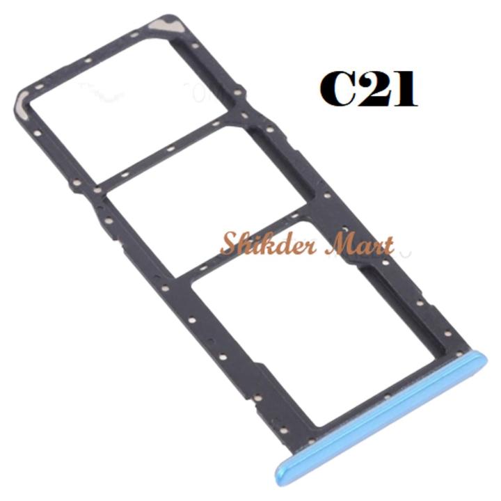 For Realme C21 Dual Sim Tray Holder SIM Tray Slot Holder Adapter Socket ...
