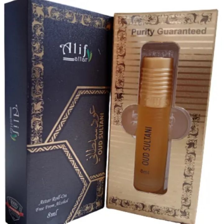 Oud Sultani Attar By Alif ( Alif New Collection) Good Fragrance 8 Ml ...