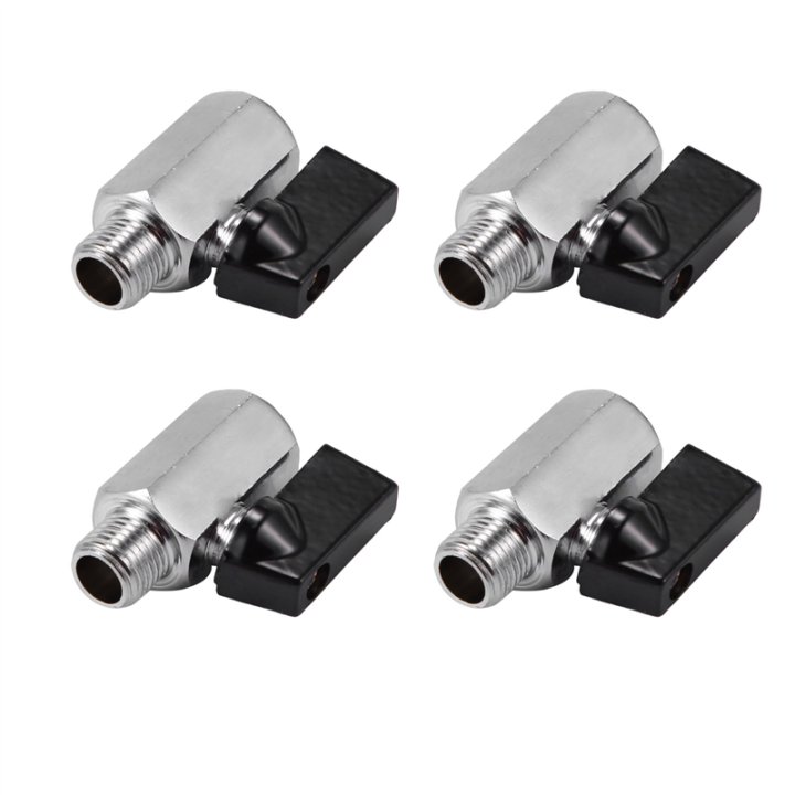 ARELENE 4X Chrome Brass 1/4Inch Bsp Ball Valve Threads Tap Male to ...