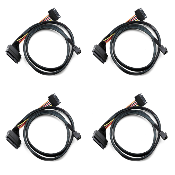 4X Built-in 12G Mini SAS HD to U.2 / SFF-8643 to SFF-8639 Cable 0.5M ...