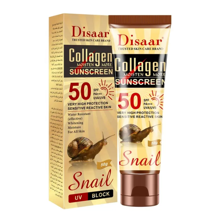 Disaar Collagen Sunscreen snail UV Block SPF 50 PA+++- 50g | Daraz.com.bd