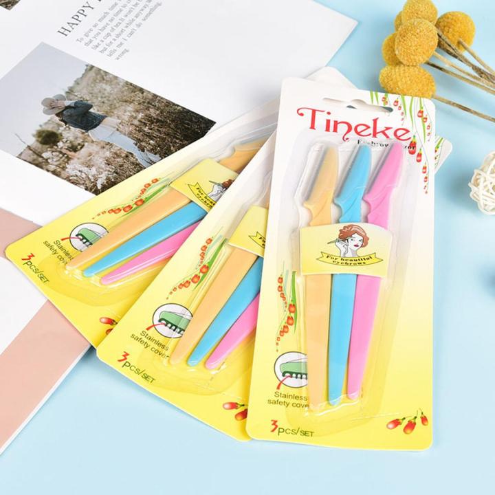 3pcs Women Eyebrow Face Razor Trimmer Shaper Shaver Blade Hair Remover ...