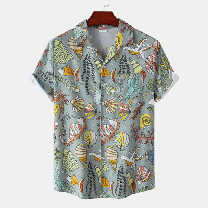 IELGY Hawaiian resort style retro short sleeve shirt for men | Daraz.com.bd
