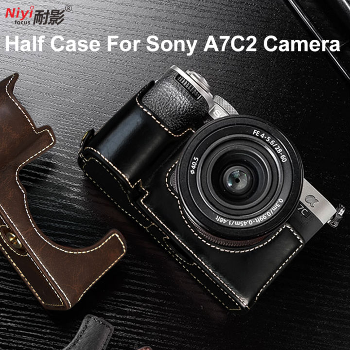 A7CII Camera Half Case PU Camera Base for Sony A7C2 A7C Mark II Retro ...