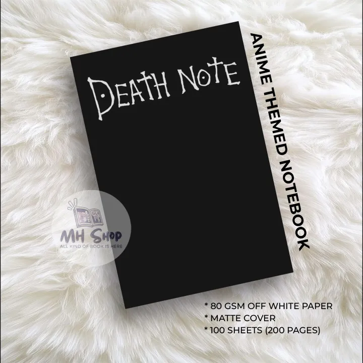 Death Note Anime Themed Notebook | 100 sheets (200 Blank pages) | MH ...