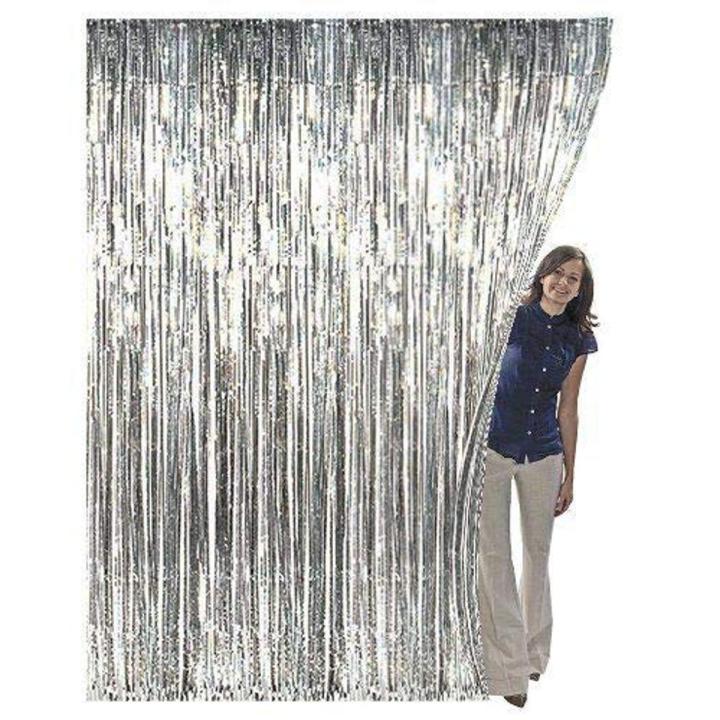 Foil Metallic Curtain Backdrop For Happy Birthday Party Decoration ...