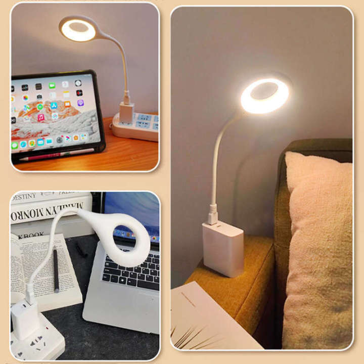 Artificial intelligence desk lamp controls night light USB voice ...
