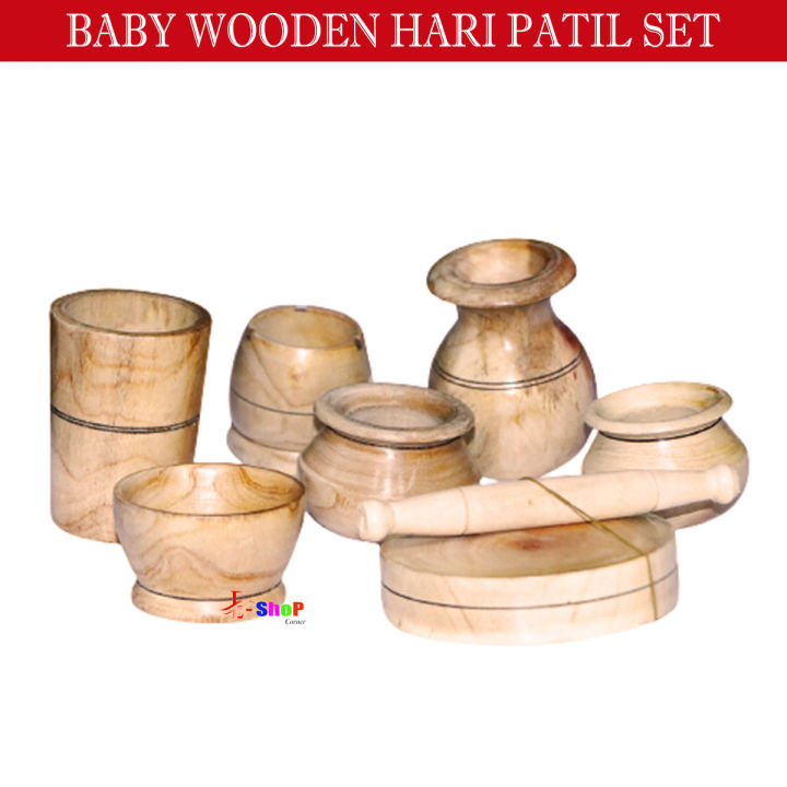 Hari Patil Wooden For Baby - Khelna Set - Kids toy Pot Set For Cook ...