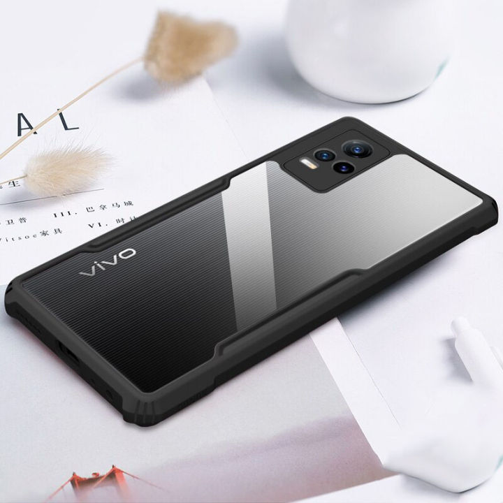 For Vivo V20 Edge-Reinforced Shockproof Cushion Back Clear Hybrid ...