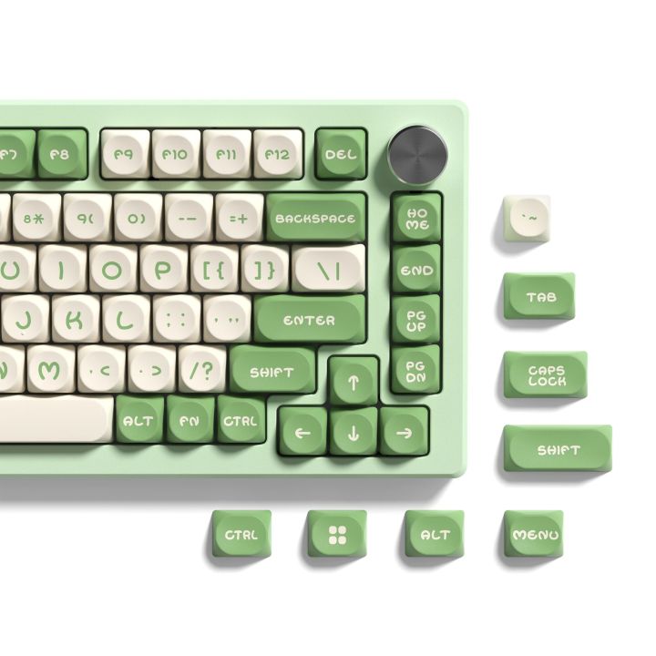130 Keys Green Pine MOA Profile PBT Keycaps DIY Double Shot Key caps ...
