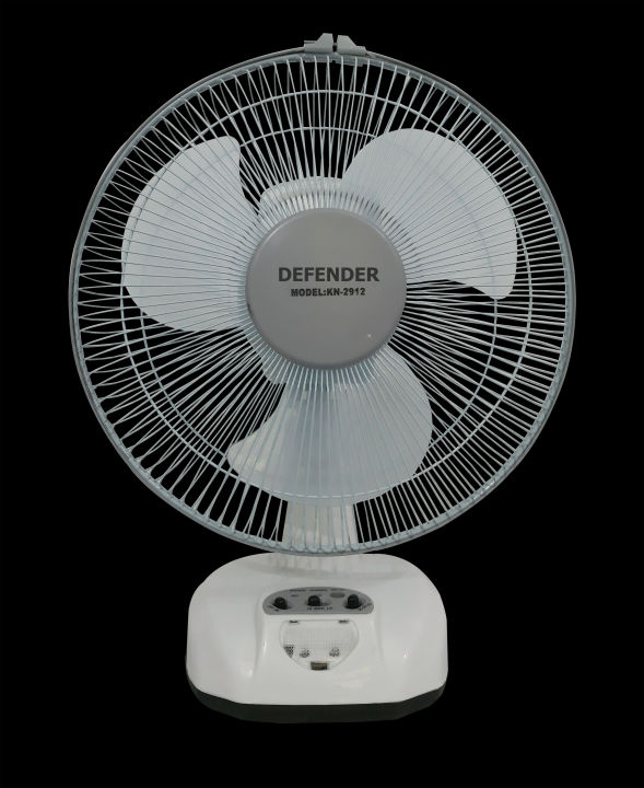 Table Fan Rechargeable Defender 12 inch Model- 2912 | Daraz.com.bd