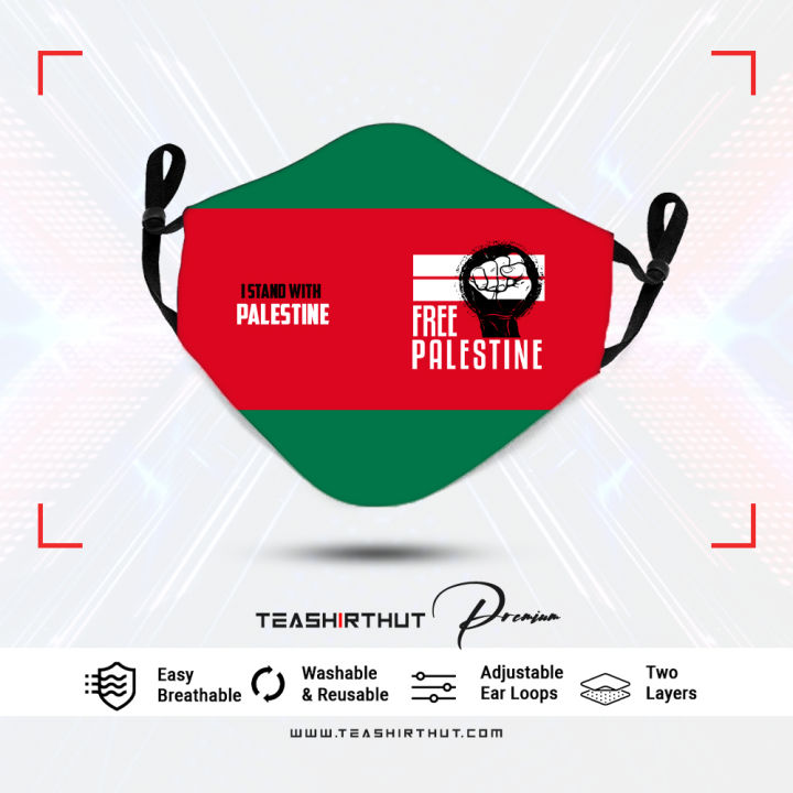 Free Palestine Islamic Facemask - I Stand With Palestine Mask ...