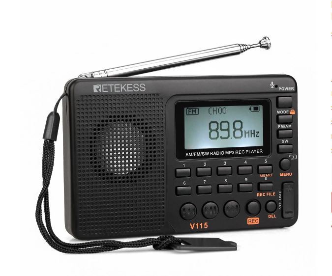 Retekess V115 Digital Radio AM FM, Portable Shortwave Radio Reciver ...