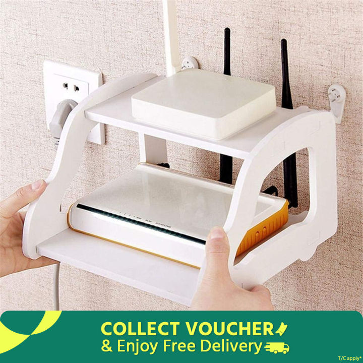 Best Quality Wifi Router Stand Shelf Double Layer Wall Mounted Shelf ...