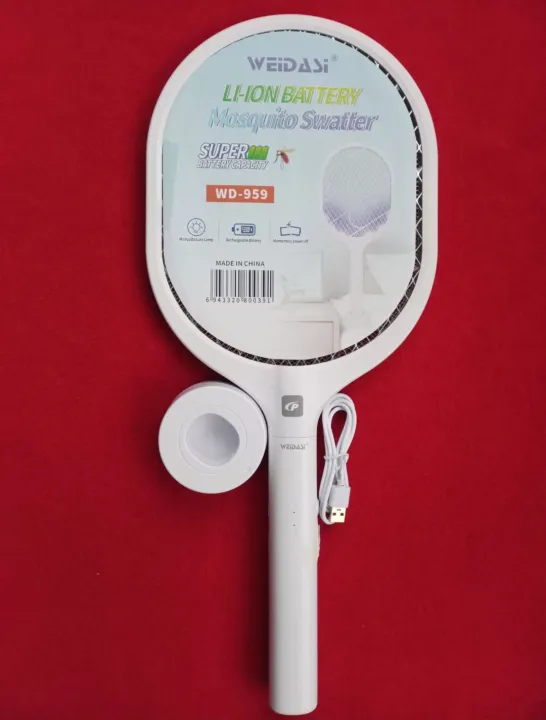 Wedasi WD-959 Mosquito Bat Rechargeable With UV Light Insect Bugs Lamp | Daraz.com.bd