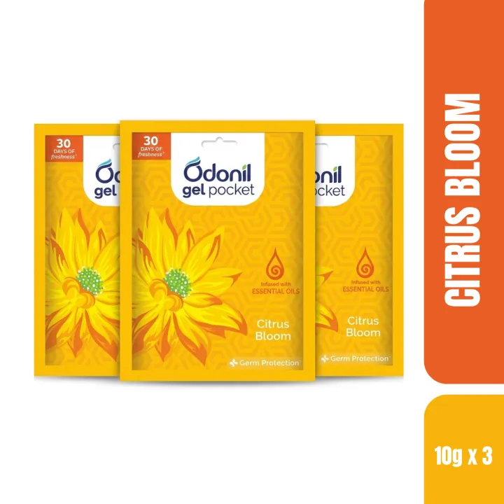 Odonil Gel Pocket Mix CITRUS BLOOM 10g(PACK OF 3) | Daraz.com.bd