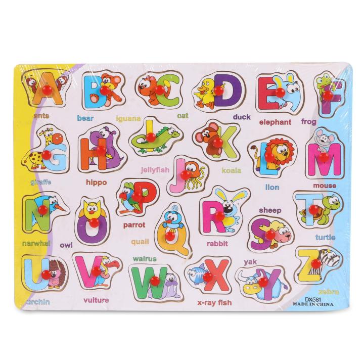 English, Abcd Wooden Alphabet Puzzle Board For 1-3 Years Old Girls and ...