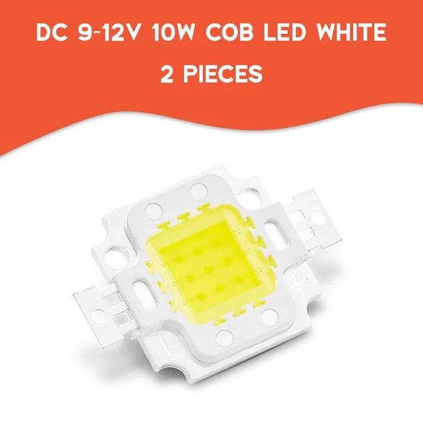 2pcs High Power Led Chips 10W 12v White Color COB LED Beads Chip ...