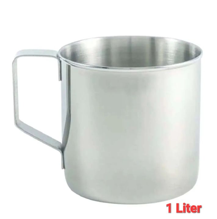New High Quality Stainless Steel Silver Color 1000 ML/1 Liter Mug-1 ...