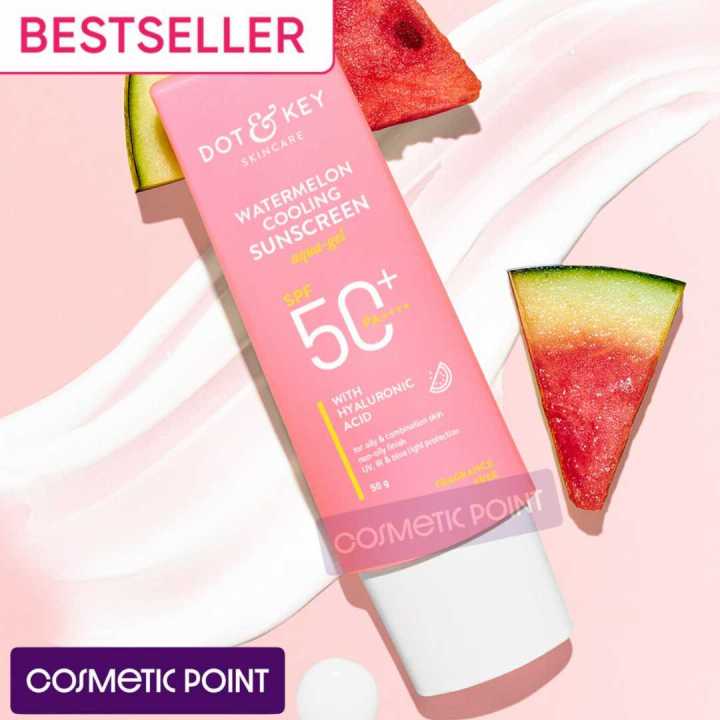 DOT & KEY Watermelon Cooling Hyaluronic Sunscreen SPF 50+, PA++++ 50ml ...