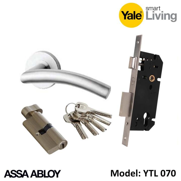 Yale Door Lock Tubular Lever Door hardware & locks Set SS Handle YTL ...