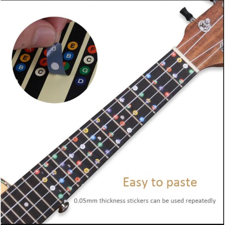 Ukulele Decals Fretboard Note Decals Sticker for Ukulele Beginners ...
