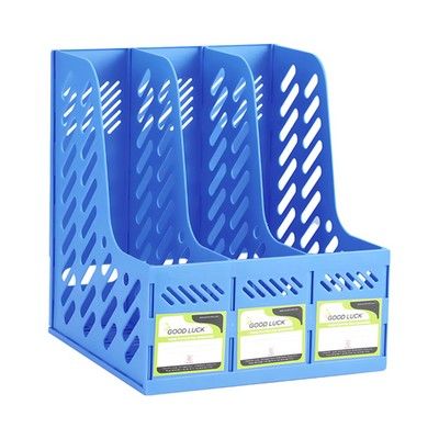 Good Luck 3 Chamber Station File Organizer Blue File Office Cabinet ...