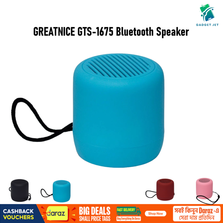 GREATNICE GTS-1675 Bluetooth, USB, TF Card & FM Radio Supported Mini Speaker Wireless Speaker ...