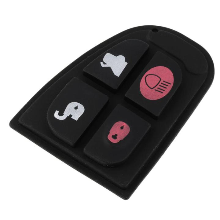 New 4 Button Rubber Pad Key Fob Skin Replacement For Jaguar Remote ...