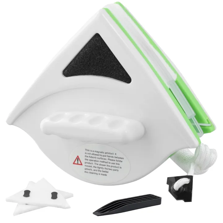 Magnetic Window Cleaner, Plastic Compact Window Double Side Wiper Safe ...