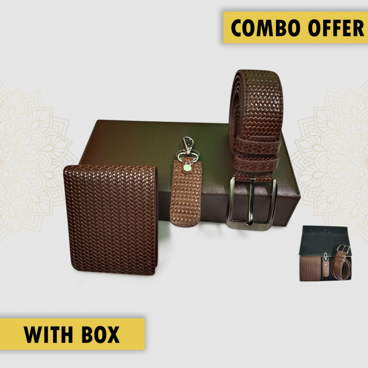 Annex Bangladesh Wallet & Belt Key Ring Combo Offer For Men - Belt For Men | Daraz.com.bd
