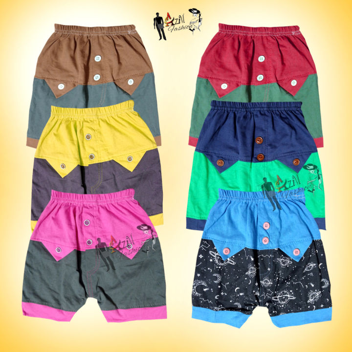 6 Pieces Multicolor Baton Boy Half Pant by Any color | Daraz.com.bd