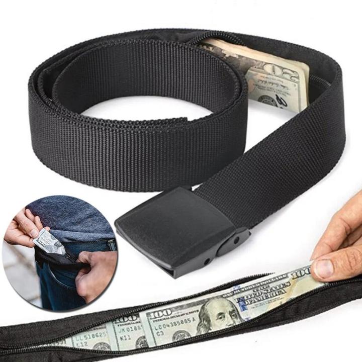 Security Money Belt Hidden Pouch Anti-theft Waistband Travel Wallet ...