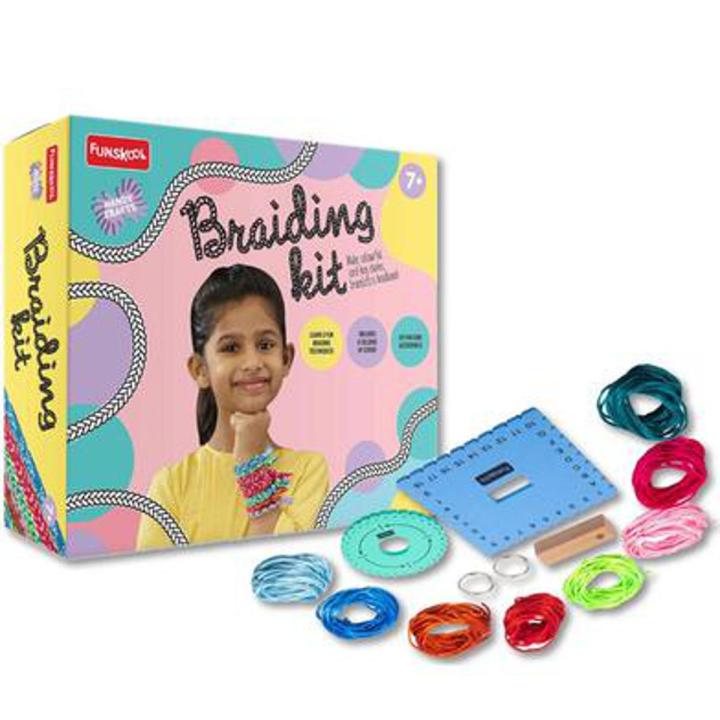 FUNSKOOL Braiding Kit Handycrafts Make Headbands, Bracelets and Chains ...