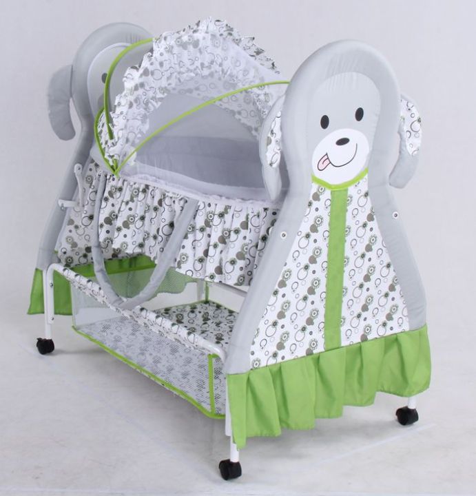 Baby Cradle Bed with Mosquito Net, 2 in 1 Baby Crib, can be Infant ...