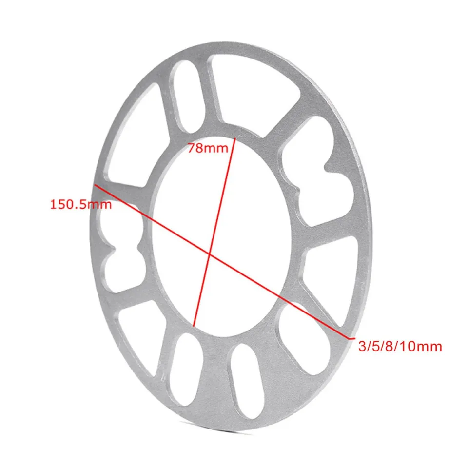 Adapters 1 Inch 8mm Car Wheel Spacers 2-Pack - Aluminum Alloy Fit 4x114 ...