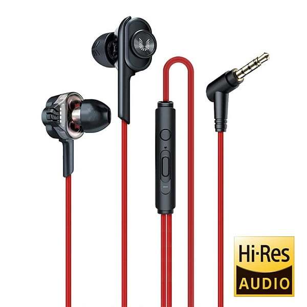 UiiSii T6J Dual Dynamic Drivers Earphones With Mic | Daraz.com.bd