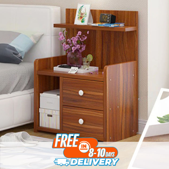 Furnisha Bedside Table With Storage Salve & locker Drawers - Side Table ...