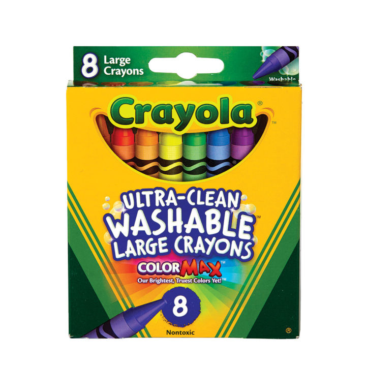 Crayola 8 Colors Ultra Clean Washable Large Crayon | Daraz.com.bd