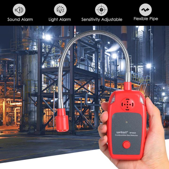 wintact WT8820 Handheld Combustible Gas Detector Leakage Natural Gas ...