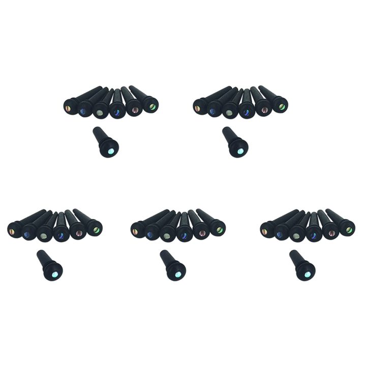 30X Ebony Guitar Bridge Pins,Ebony End Pin,Endpin,Abanlone Dot for ...