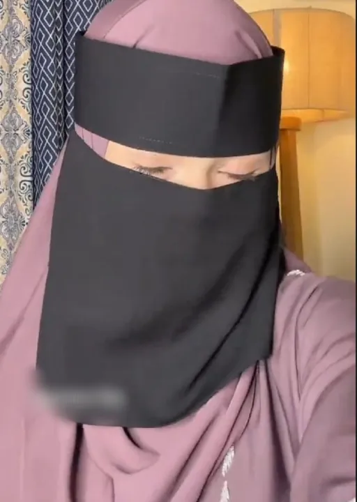 New Collection Short Niqab 1 Layer Cherry Febrics Niqab for Muslim Women Short Niqab for Women ...