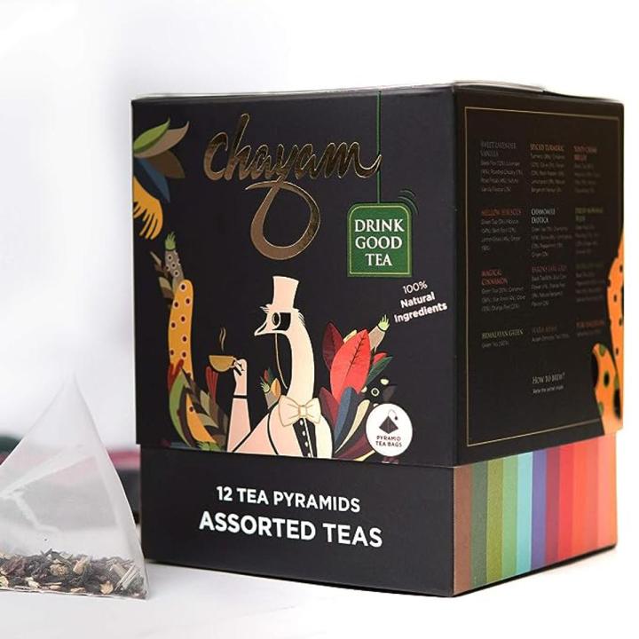 CHAYAM Assorted Tea Bags Gift Box, 12 Tea Bags | Daraz.com.bd