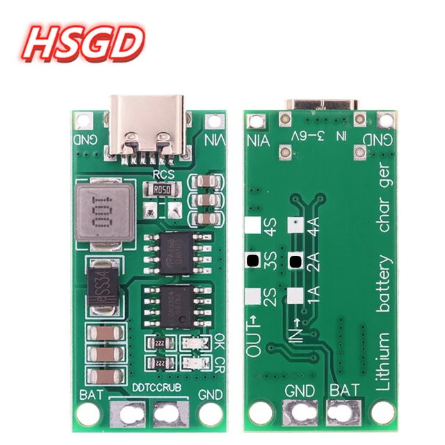 Type C BMS 3S 2A 18650 Lithium Battery Charger Board Step-up Boost ...